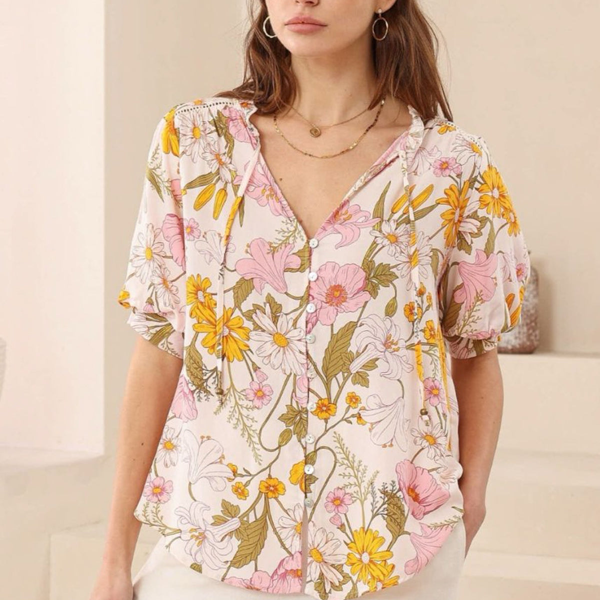 Shop Acacia Blouse - Cyrena Print | saltycrush.com – Salty Crush