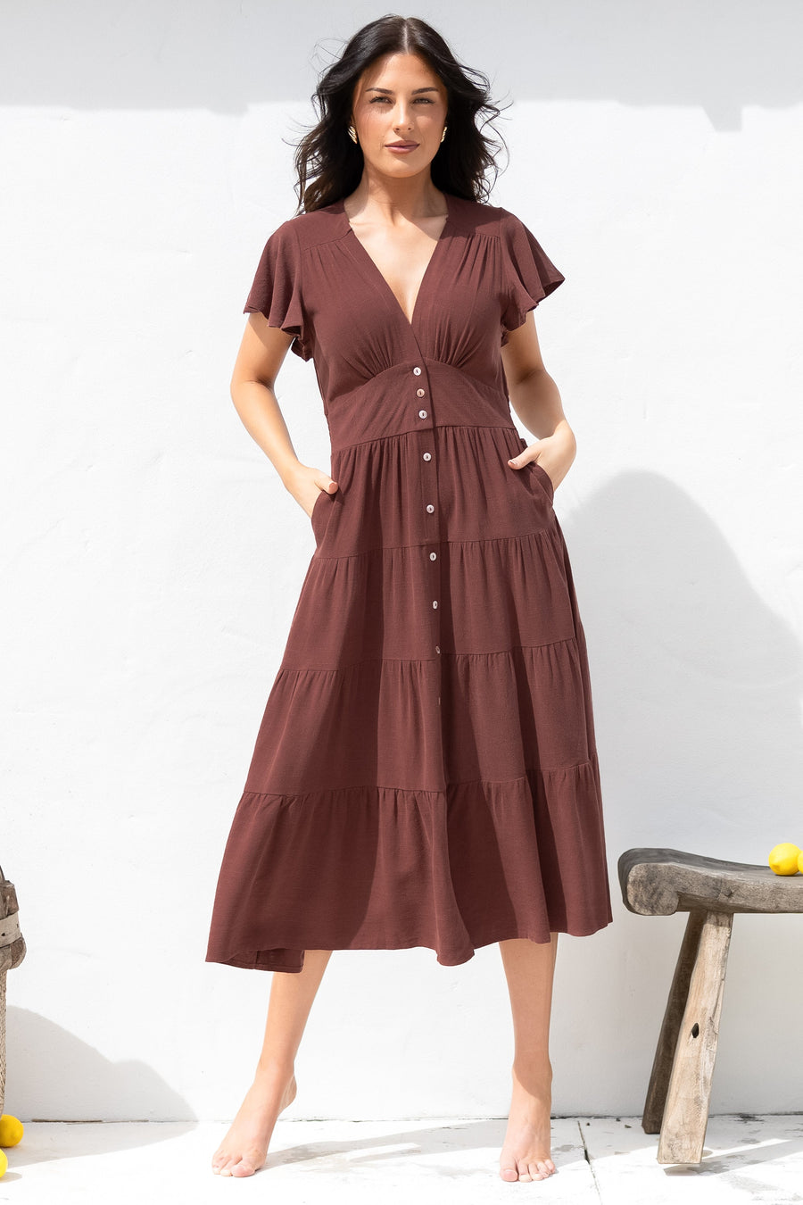 Discover Dresses: Amy Midi Dress - Chocolate | saltycrush.com – Salty Crush