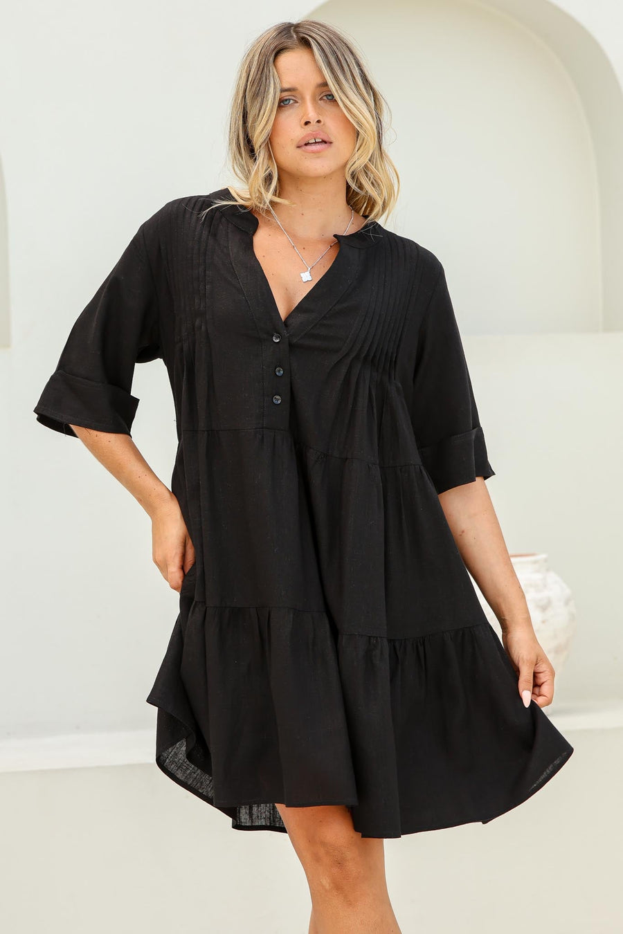 Ayva Mini Dress - Black | Salty Crush Dresses | saltycrush.com