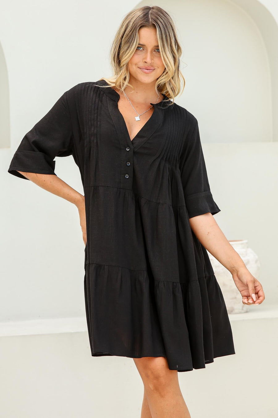 Ayva Mini Dress - Black | Salty Crush Dresses | saltycrush.com