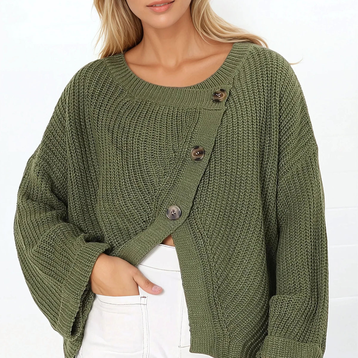 Shop Cardigans: Casey Cardigan - Olive | saltycrush.com – Salty Crush
