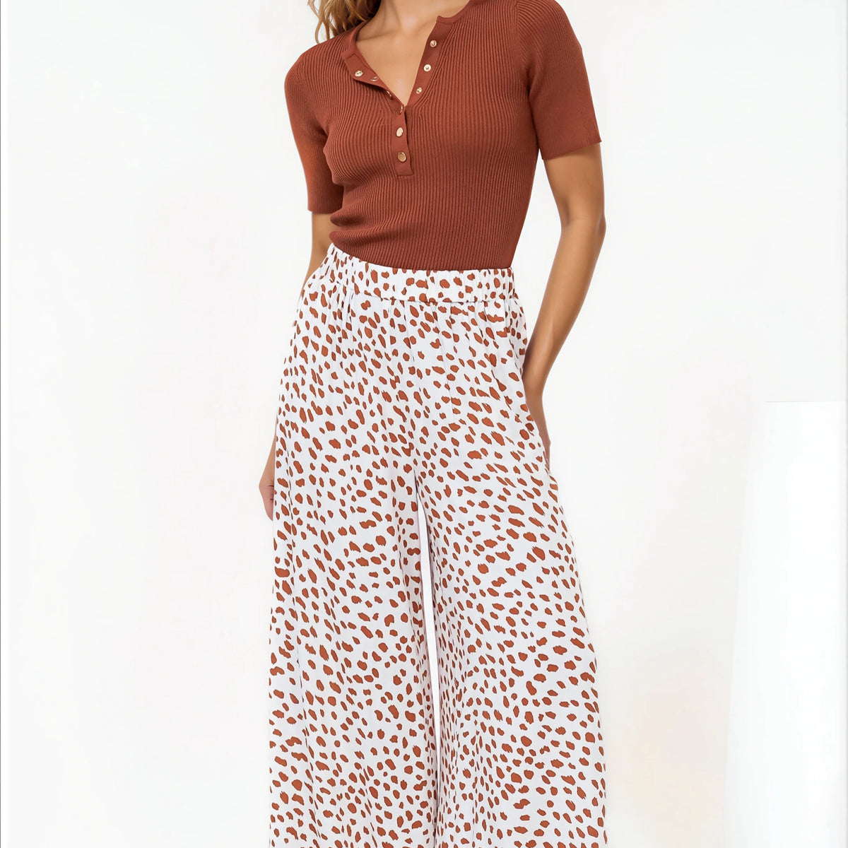 Wide Leg Pants: Channing Pants - Dasher Print Brown | saltycrush.com ...
