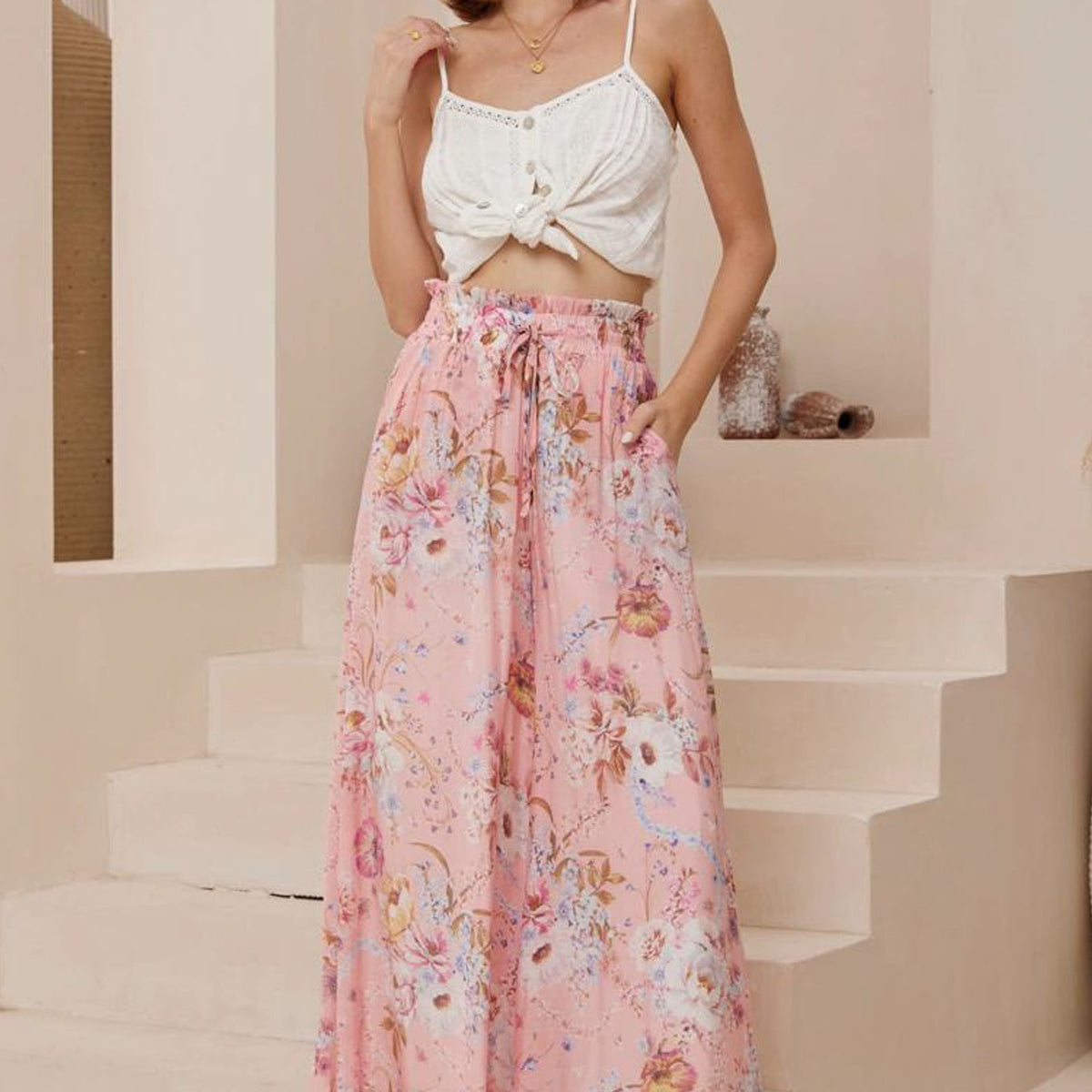 Shop Bottoms: Charli Pants in Ginnee Print | saltycrush.com – Salty Crush