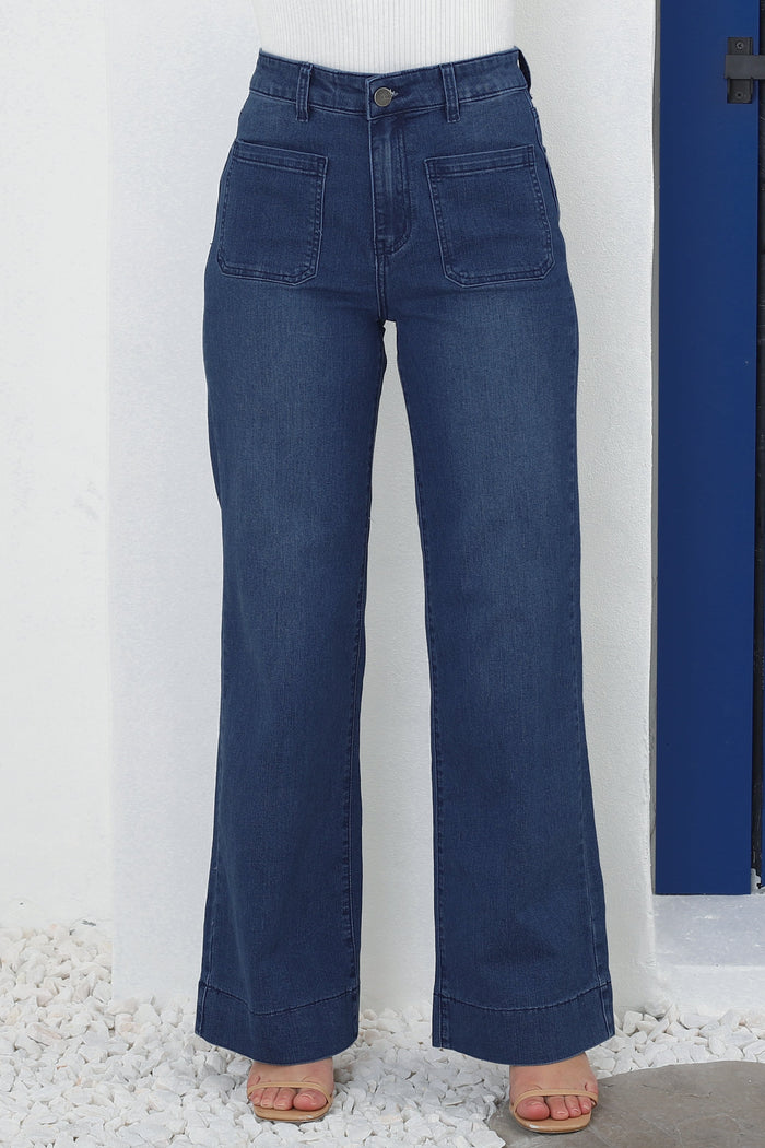Shop Denim: Cindy Wide Leg Jean in Stone Wash Denim | saltycrush.com ...
