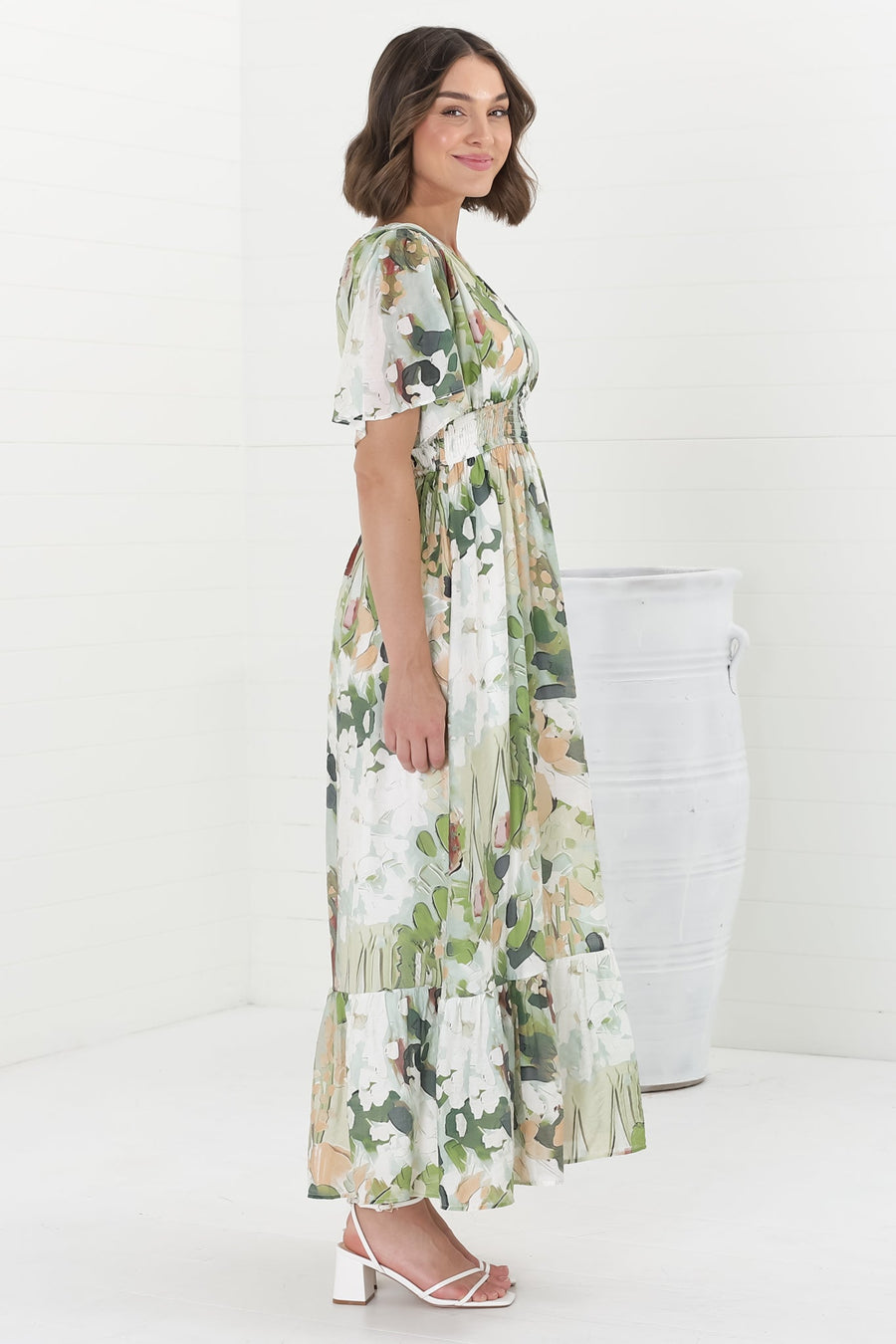 Shop Glades Maxi Dress - Kamara Print Green | saltycrush.com – Salty Crush
