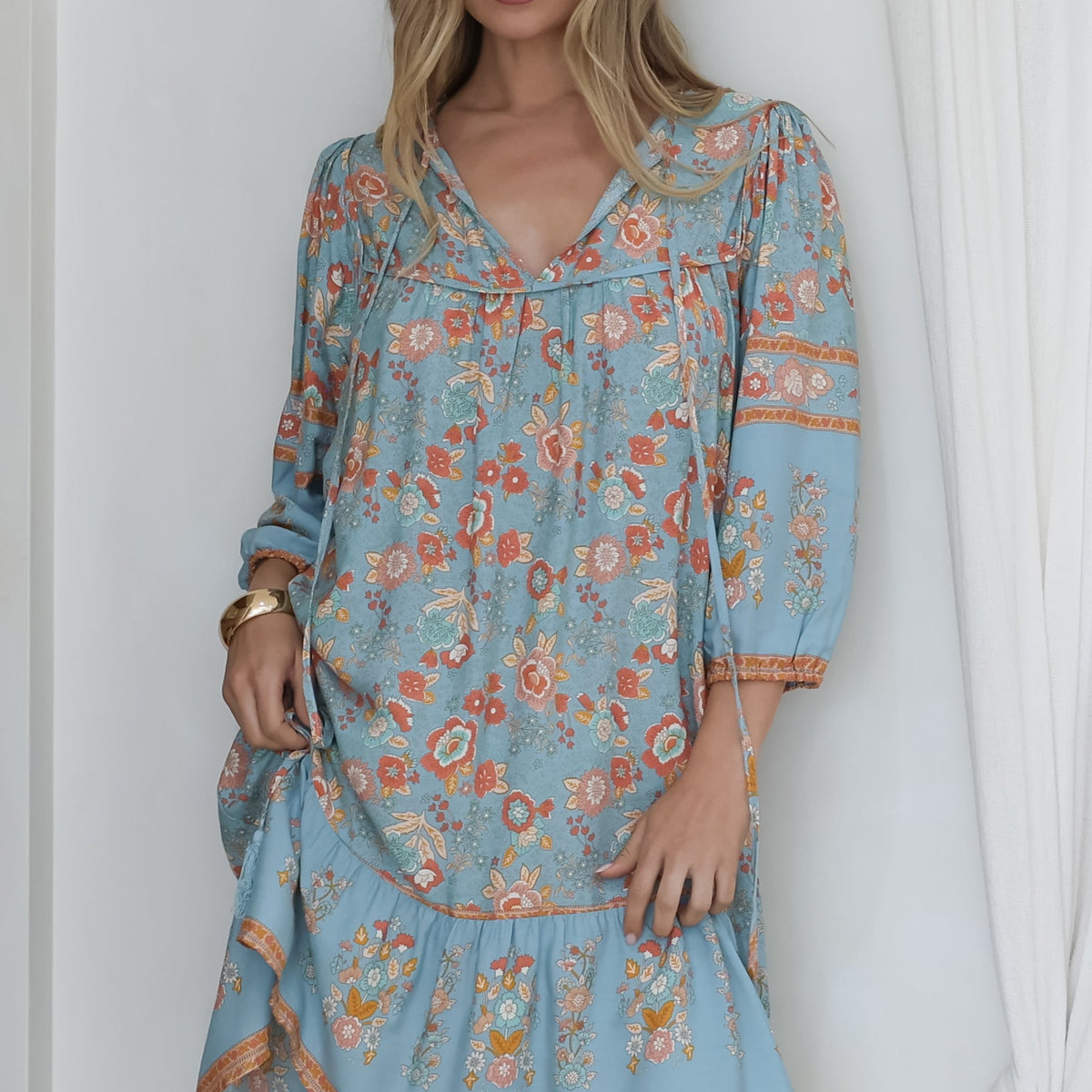 Shop Dresses: Helda Mini Dress - Aletta Print Blue | saltycrush.com ...