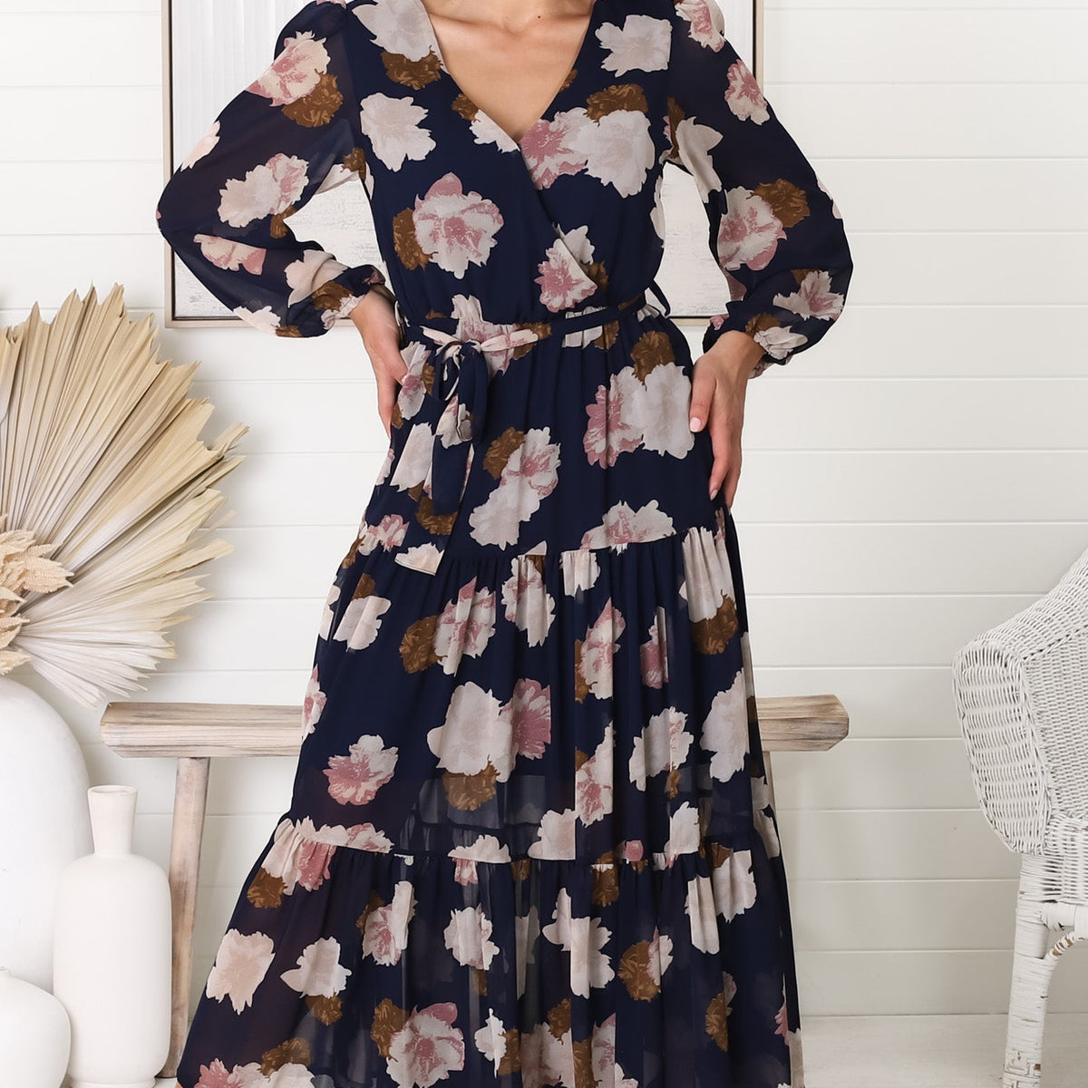 Shop Stunning Dresses: Valina Maxi Dress - Vika Navy | saltycrush.com ...