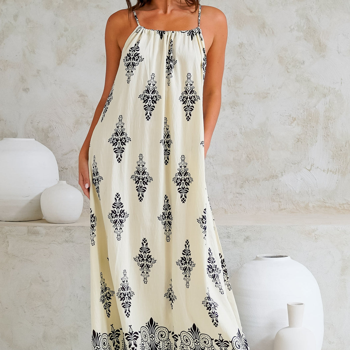 Sundresses: Milani Maxi Dress - Lannie Print White | saltycrush.com ...