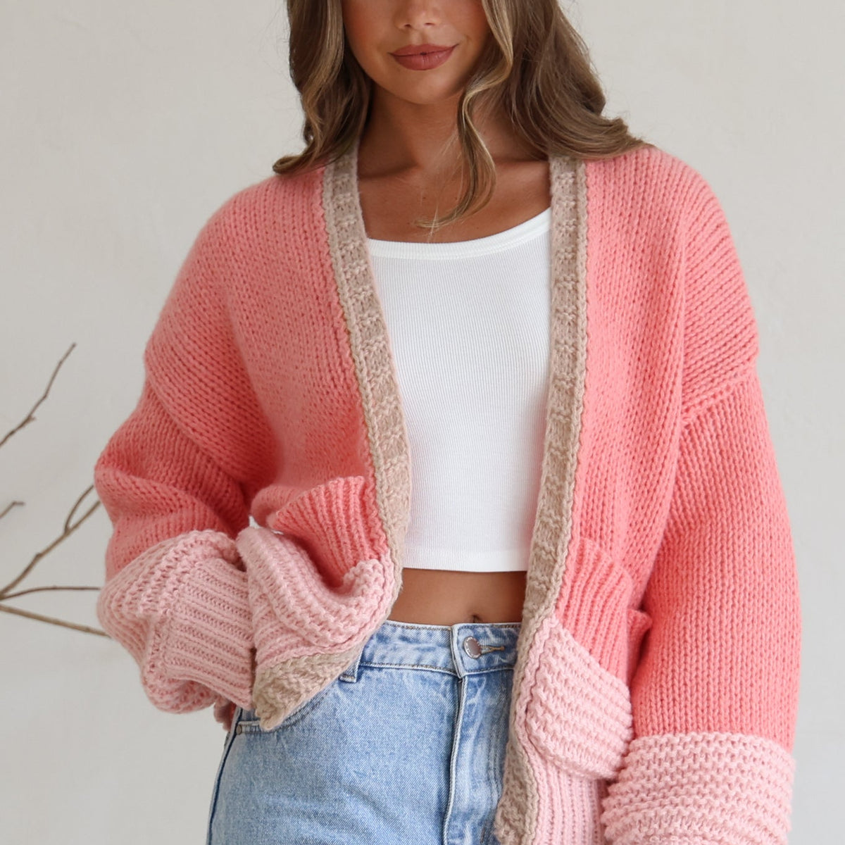 Knitwear Collection: Rosie Cardigan - Pink | saltycrush.com – Salty Crush