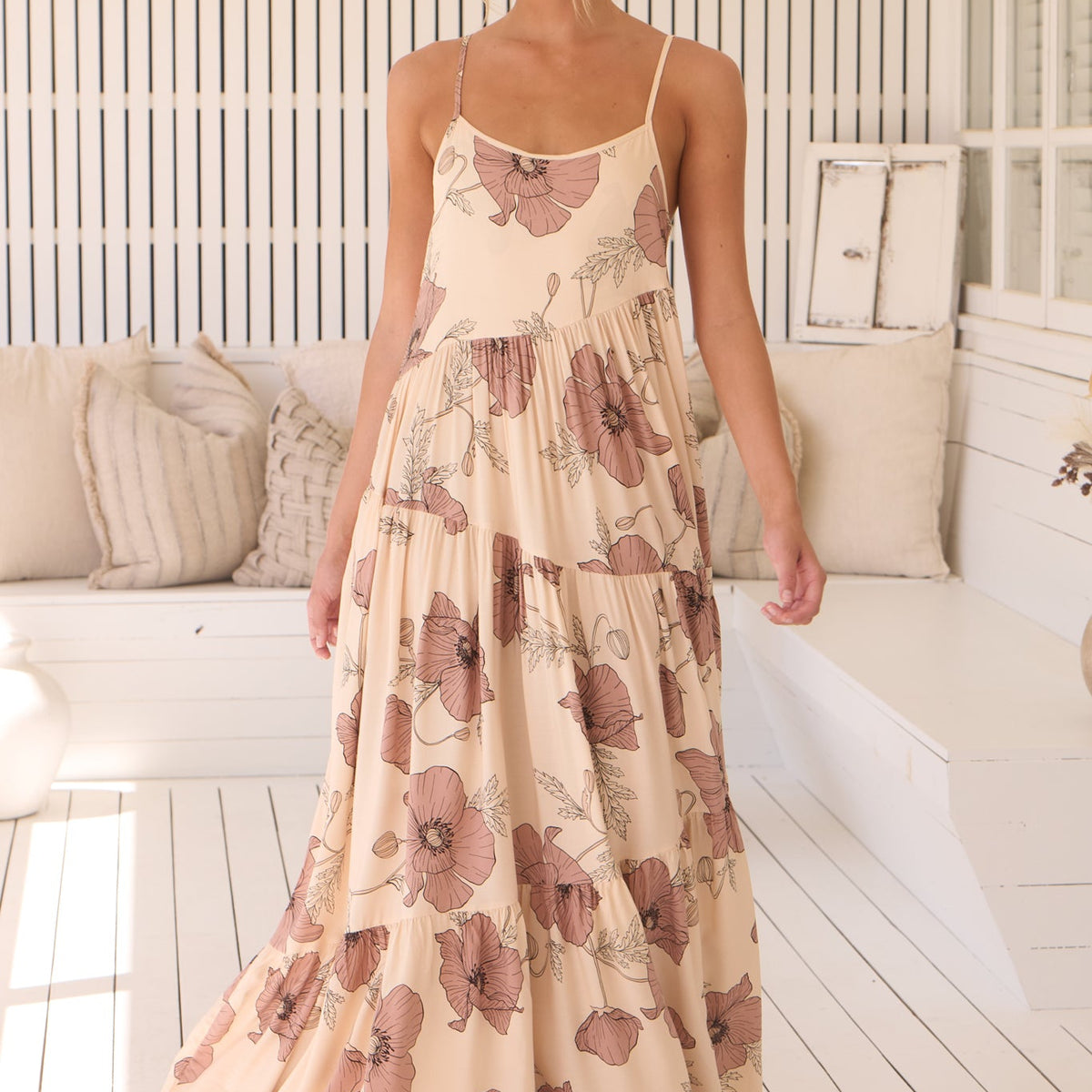 Shop the Winona Maxi Dress in our April Print | Salty Crush x Jaase