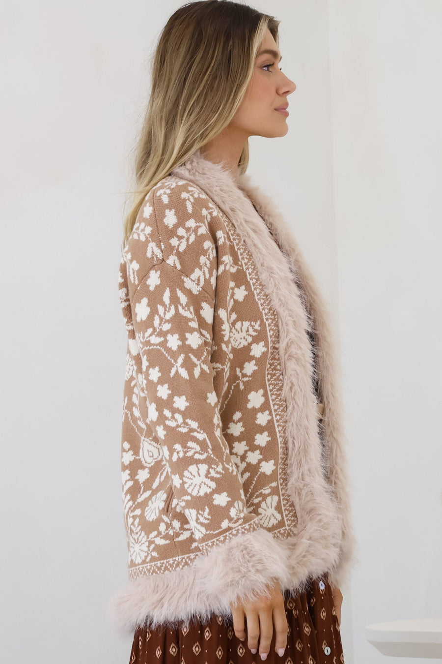 Shop the Wolfe Jacket in Camel | Salty Crush Knitwear