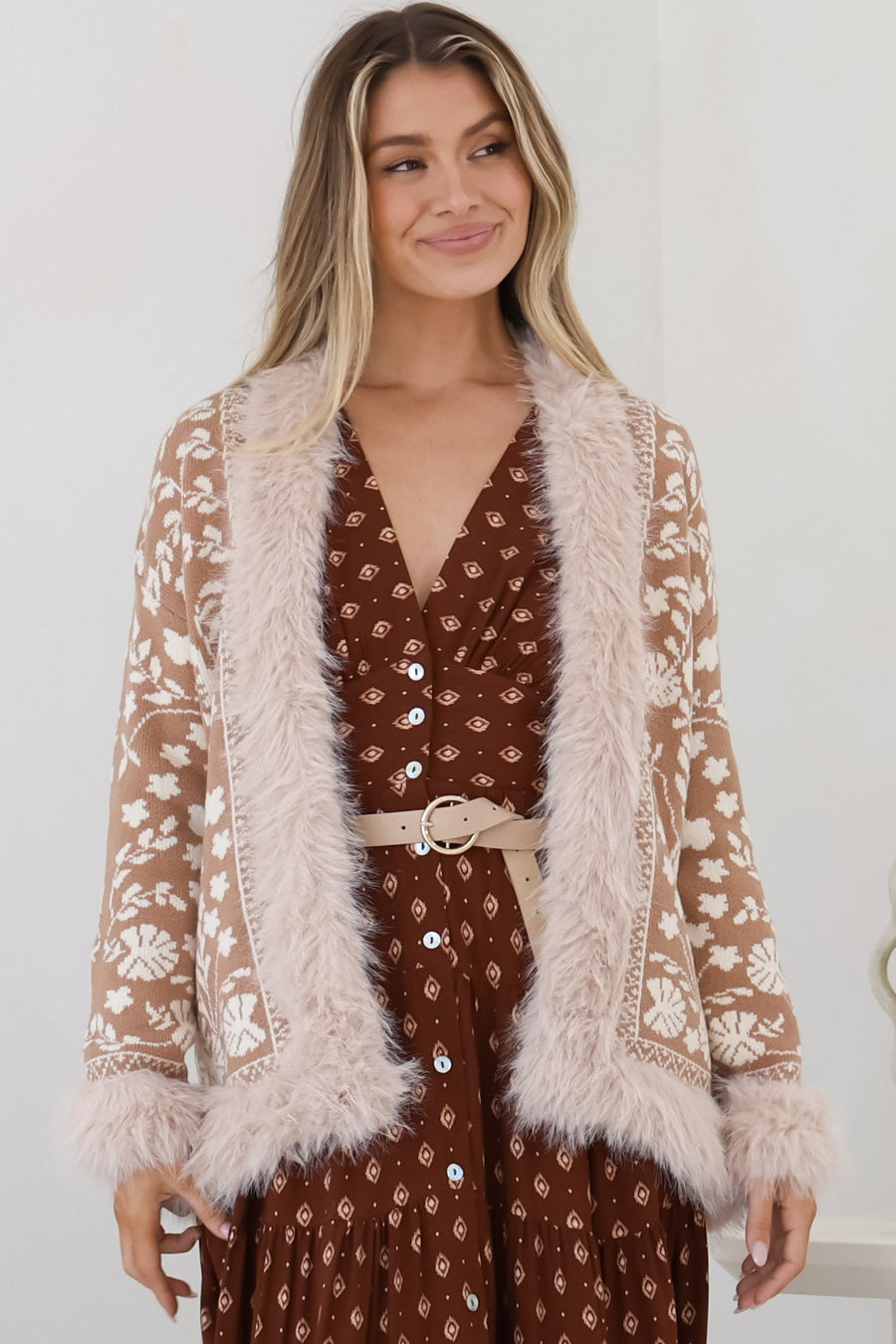 Shop the Wolfe Jacket in Camel | Salty Crush Knitwear