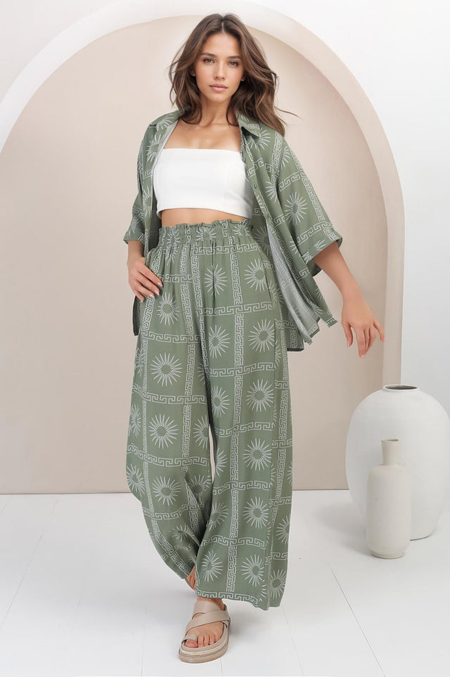 Shop the Rayane Set in our green Astra Print | Salty Crush